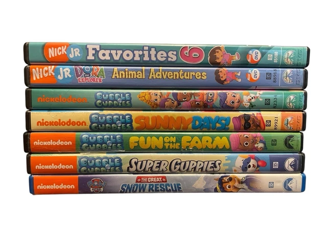 NICKELODEON/NICK JR KIDS DVD lot X12 Shows On 7 Discs Bubble Guppies ...
