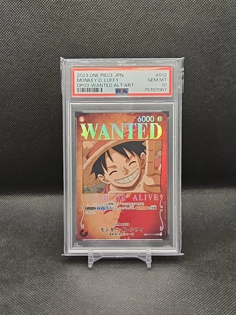 MONKEY D LUFFY One Piece OP03 Wanted Poster Japanese Graded PSA 10 #12 Alt Art EUR 73,48 ...