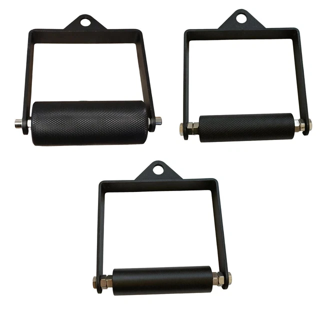 D ROW HANDLE Cable Attachment Equipment Anti Slip LAT Pull Down Bar Gym ...