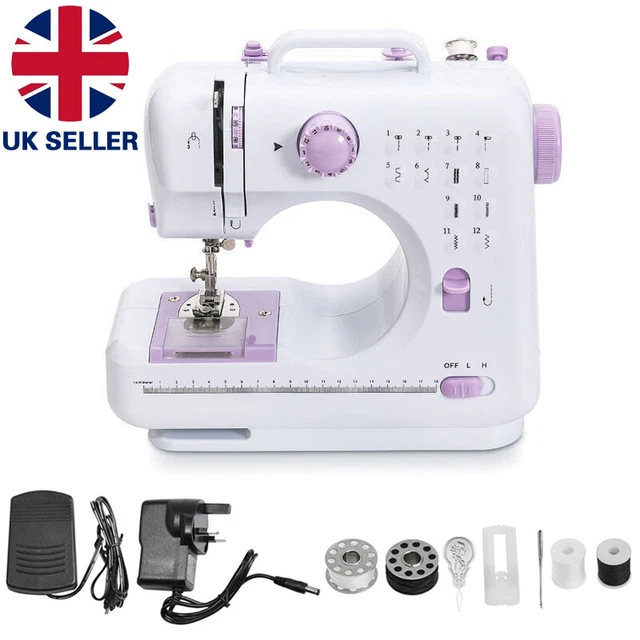 ELECTRIC SEWING MACHINE Portable Mini Multifunction 12 Stitches Tailor ...