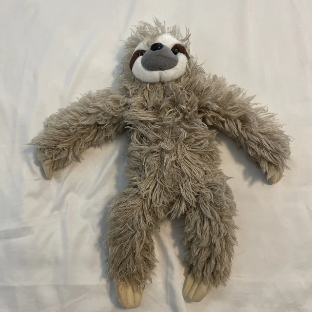 WILD REPUBLIC GRAY Three-Toed Sloth Realistic Stuffed Animal Toy Tan ...