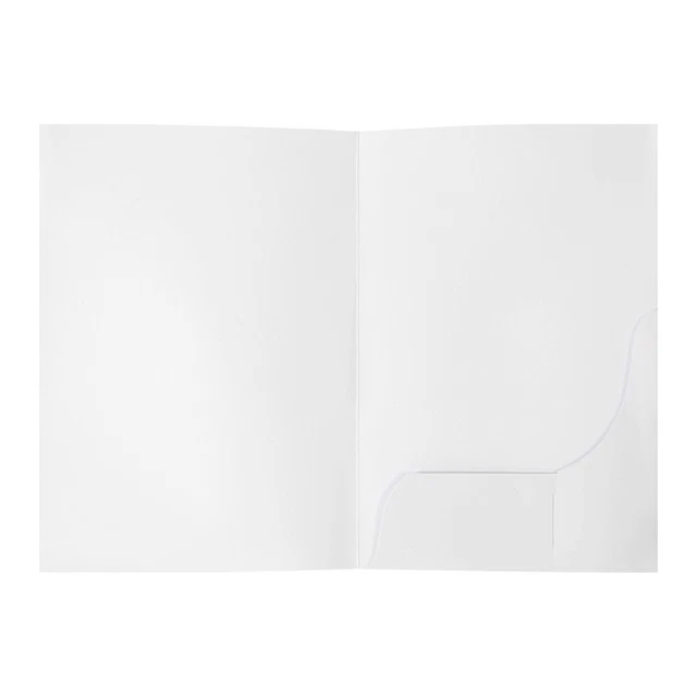 50PC MARBIG WHITE Gloss A4 Presentation Folder Document File Organiser ...