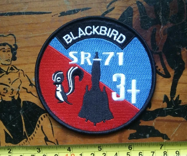 SR-71 BLACKBIRD MACH 3 + USAF Lockheed RECON TRS Squadron Patch EUR 7 ...