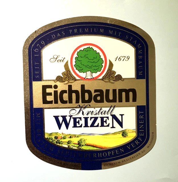 ALTES BIERETIKETT - Beer Label , Brauerei EICHBAUM , Mannheim / BW ...