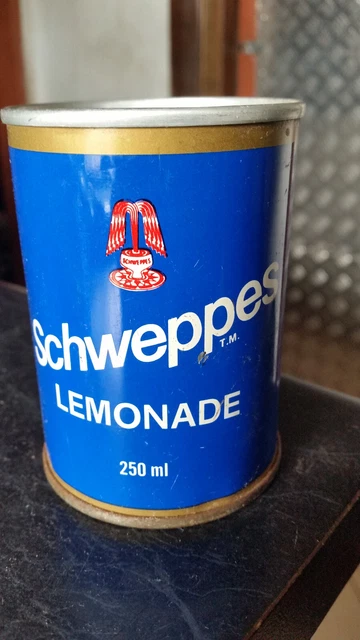 RARE VINTAGE SCHWEPPES lemonade soft drink tin can $100.00 - PicClick AU