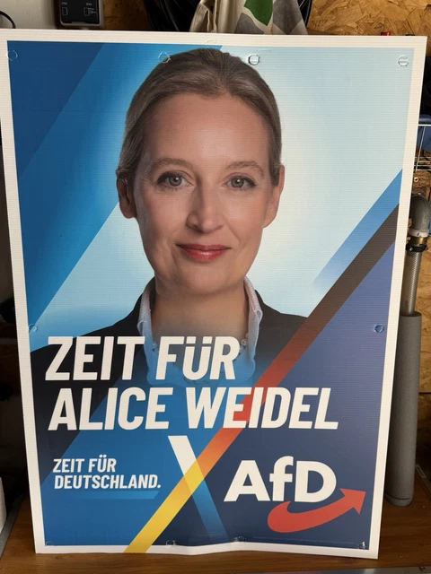 AFD WAHLPLAKAT KRAH Bundestagswahl 2025 Alice Weidel EUR 100,00 ...
