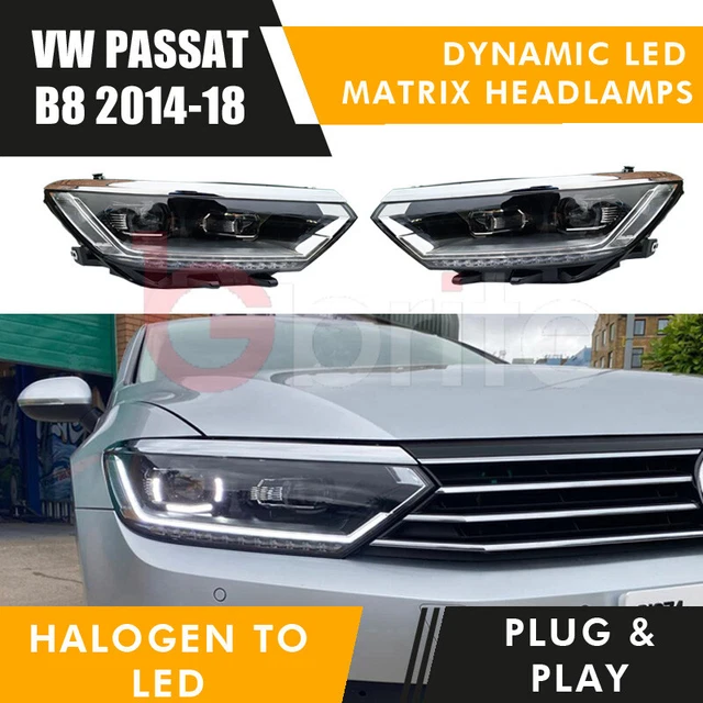 HEADLIGHTS FOR VW Passat B8 3G 2015+ LED Bi-Xenon Matrix Sequential ...
