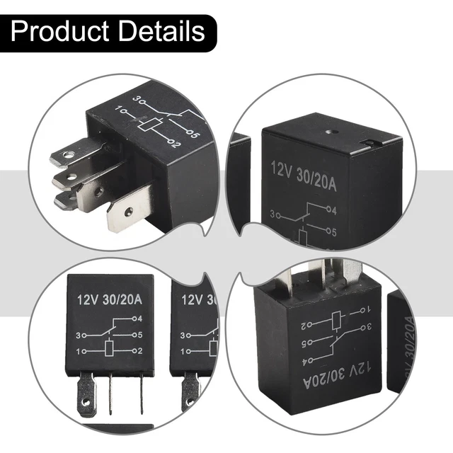 5 PIN RELAY Automotive Relay 12V Voltage Easy Installation Excellent ...
