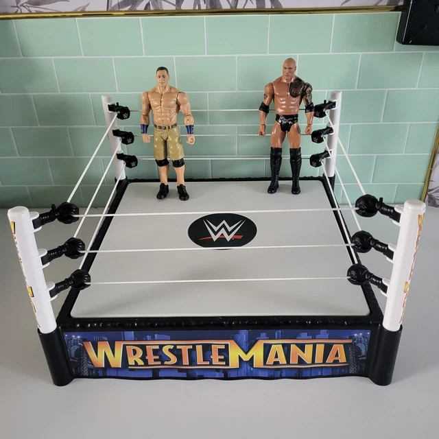 WWE WRESTLEMANIA 29 The Rock and John Cena Ring Playset with Figures ...