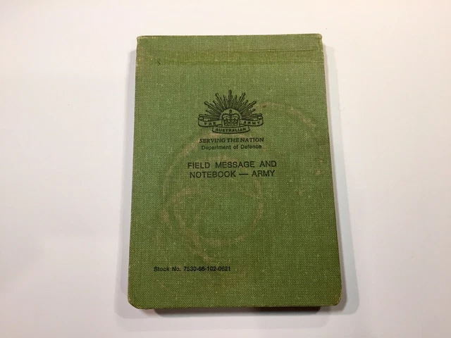 VINTAGE THE AUSTRALIAN Army Field Message And Notebook Original 1966 ...