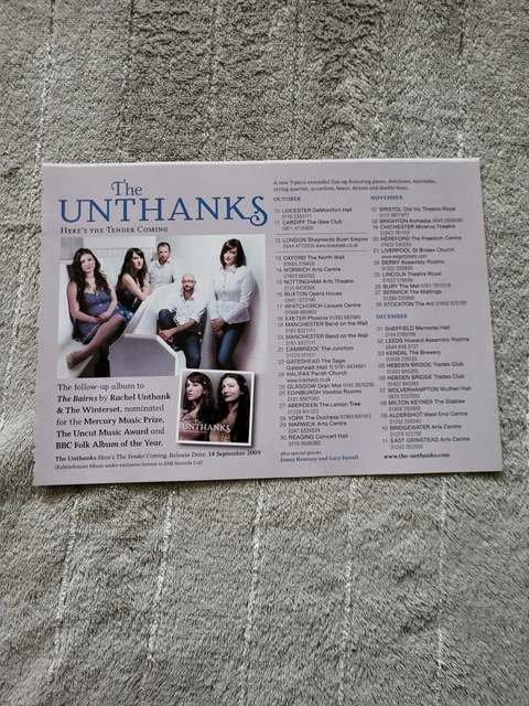 (TPGM33) ADVERT 5X8& The Unthanks : 'Heres The Tender Coming' £8.99 ...