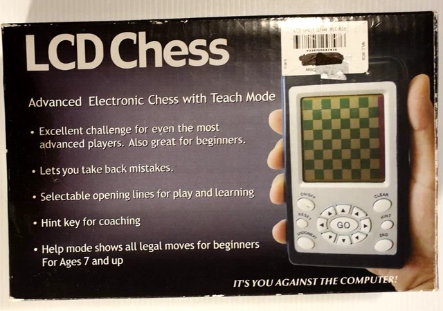 LCD CHESS EXPRESS TH-806 Handheld Electronic Chess Game. Silver. New ...
