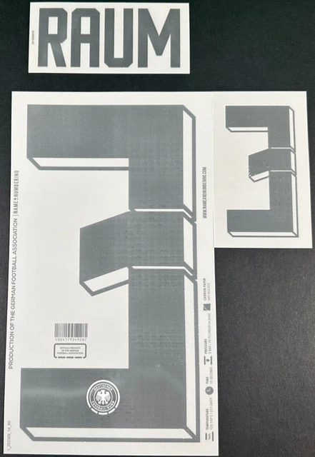 GERMANY 2023-2024 OFFICIAL Name & Numbering Raum 3 Home Player Size ...