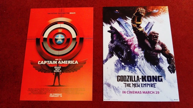 CAPTAIN AMERICA BRAVE New World & Godzilla x Kong NE original A3 Cinema ...