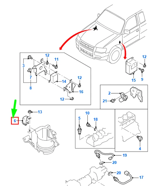 FORD RANGER MK2 Relais de bougie de préchauffage XM34-12A345-AA 3601373 NOUVEAU EUR 400,19 ...