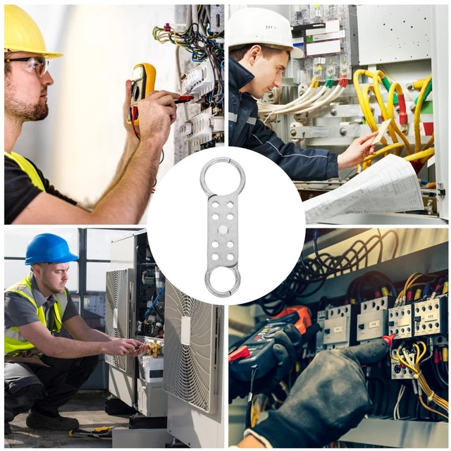 ALUMINUM LOCK 8 Holes Hasp Lockout Tag Out Hasp Device Safety Padlock ...