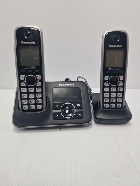 PANASONIC KX-TG6621E TWIN Cordless Phone Handets DECT Digital w/ Answer Machine £14.99 - PicClick UK