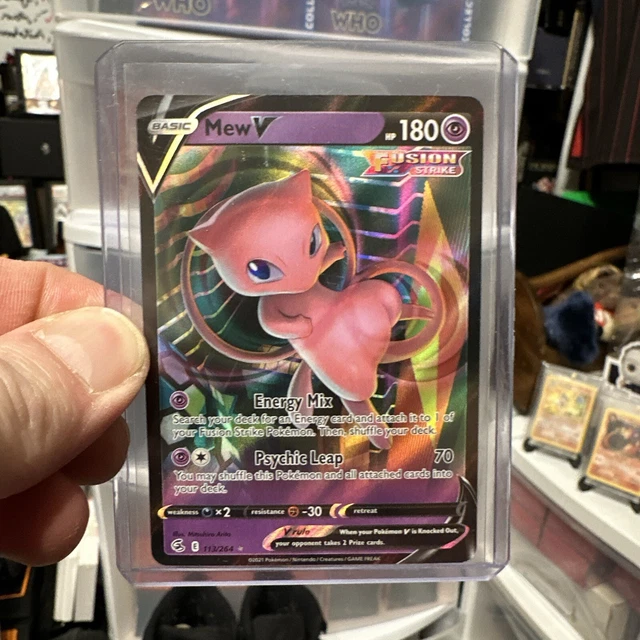 CARTE POKEMON MEW V 113/264 Fusion Strike Ultra Rare Art Full Holo TCG. EUR 10,84 - PicClick FR