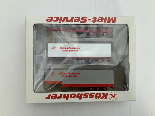 HERPA H0/1:87 7536 Set Anhänger Kässbohrer Miet-Service, in OVP EUR 28,99 - PicClick DE