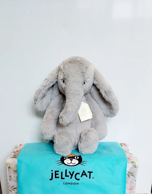 JELLYCAT BASHFUL LUXE Elephant Thuddeus - medium - BNWT £45.00 ...