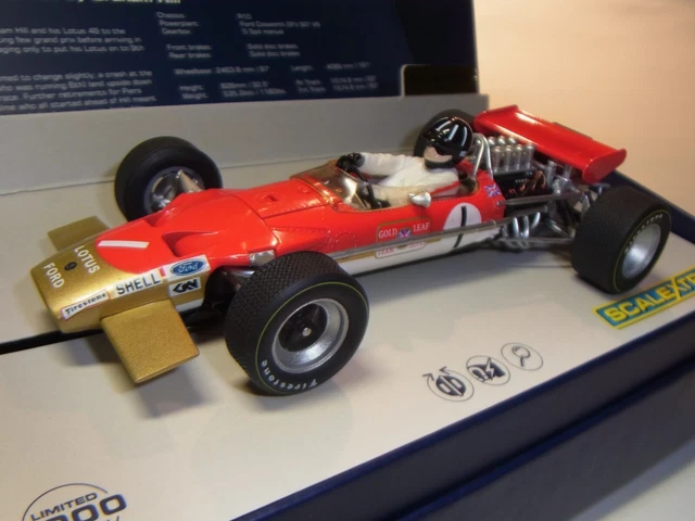 SCALEXTRIC TEAM LOTUS 49 1968 #1 G.Hill C3701A für Autorennbahn 1:32 ...