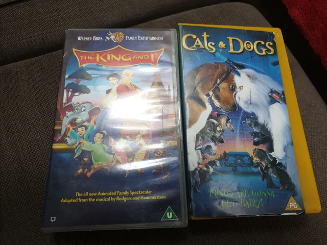 WARNER BROS WB 2 x VHS Bundle Rare Cats & Dogs The King & 1 Video Tapes ...