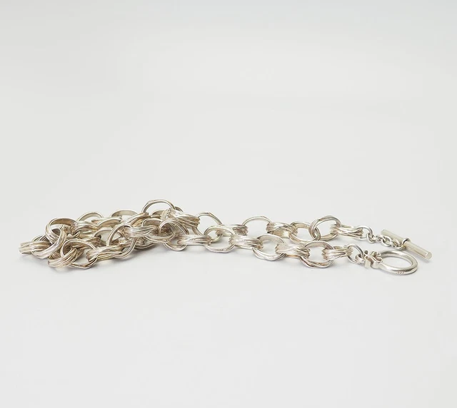SLANE AND SLANE heavy toggle clasp oval link chain sterling silver ...