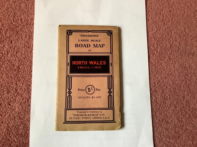 OLD GEOGRAPHIA LARGE SCALE ROAD MAP - NORTH WALES £5.40 - PicClick UK