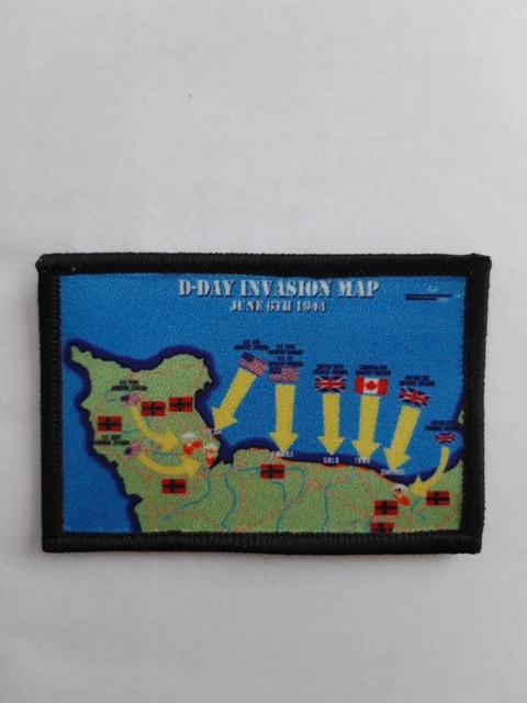 D DAY OPERATION Overlord WW2 3" Sublimation Iron Or Sew On Patch Badge ...