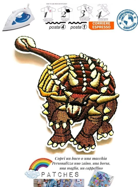 PATCH EUROPLOCEPHALUS TOPPA termoadesiva iron on jurassic world dinosaur badge EUR 1,99 ...