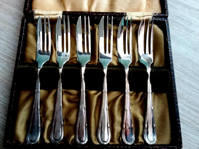 VINTAGE PASTRY FORK Collection EPNS made England JMC&S Retro Cutlery £ ...
