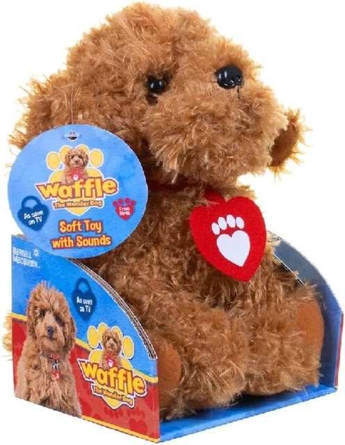 SOFT TOY WAFFLE The Wonder Dog Sound Plush Brown 15x15x25cm Baby £31.99 ...