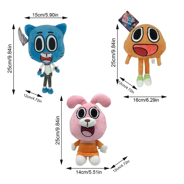 25CM THE AMAZING World of Gumball Gumball Darwin Soft Plush Doll Toy ...