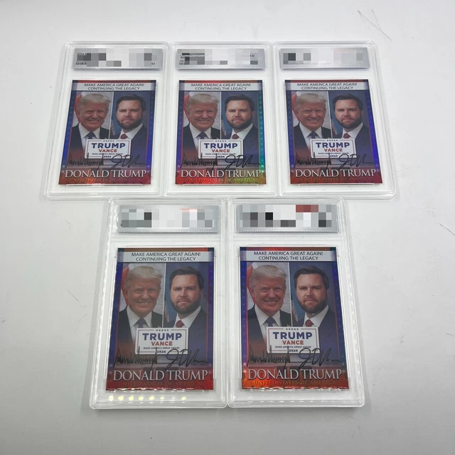 5PC DONALD TRUMP & J.D. VANCE - 2024 Presidential Election Trading Card ...