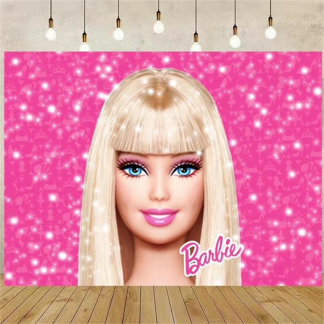 CUSTOM BARBIE PRINCESS Backdrops Girls Birthday Party Background Banner ...