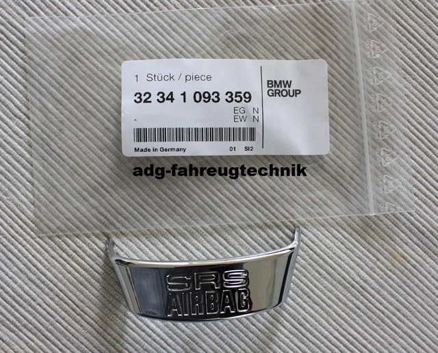 Air Bags For BMW X5 VÉRITABLE BMW CHROME Volant Srs Plaque Badge Pour ...