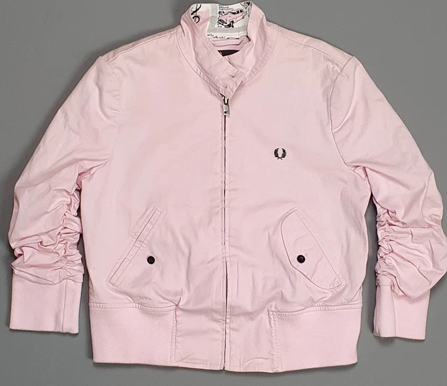 AMY WINEHOUSE PINK Fred Perry Baby Pink Mod Harrington Jacket - Size 12 ...