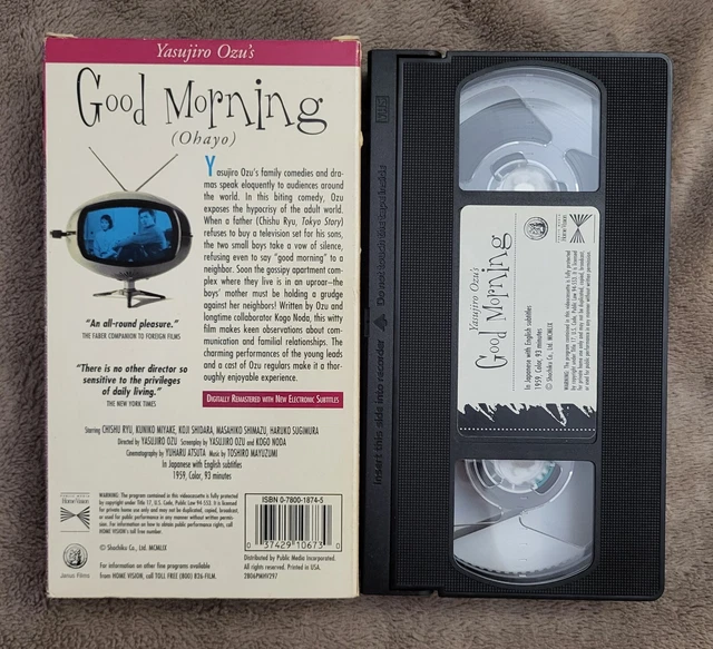 GOOD MORNING (OHAYO) Yasujiro Ozu 1959 VHS Japanese With English ...