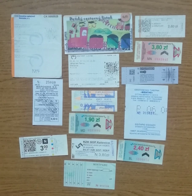 TICKETS FOR PUBLIC transport-bus, trolleybus, trams- different ...