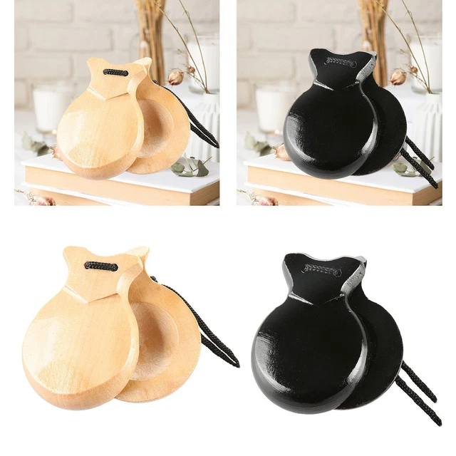 INSTRUMENTS DE PERCUSSION castagnettes espagnoles, 2 pièces, cadeau ...