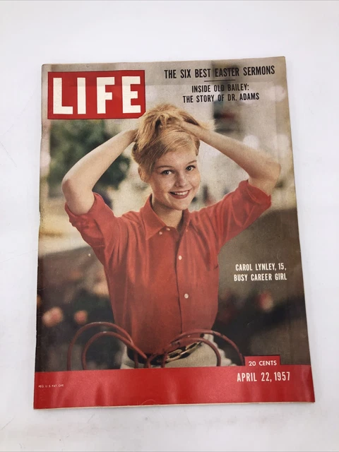 1957 APRIL 22 Life Magazine CAROL LYNLEY 15 Great Cover & ADs £20.20 ...