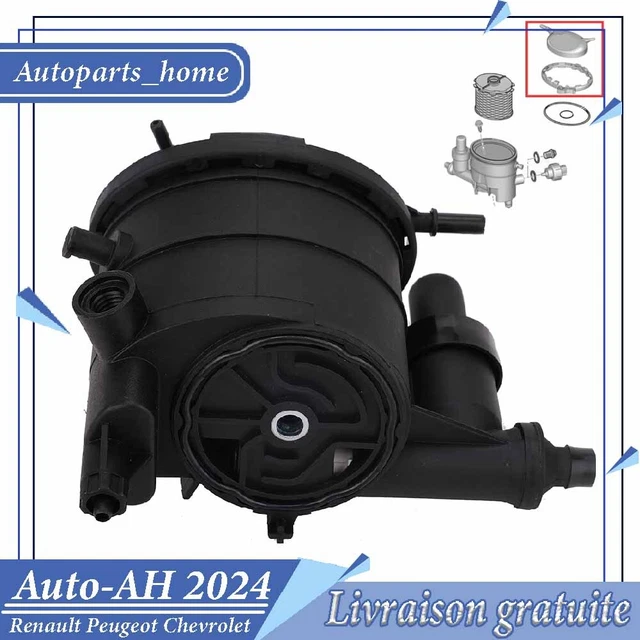 BOITIER AVEC POMPE D'amorçage + Filtre Gasoil 9625224180 Pour Citroen ...