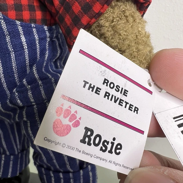 THE BOEING STORE Rosie The Riveter Bear Vintage Limited 2000 Plush $34. ...