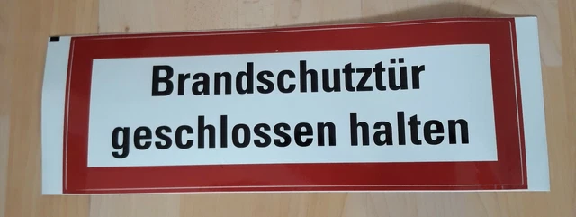 BRANDSCHUTZ FEUER HINWEISSCHILD 4 Stück - Brandschutztür geschlossen halten -Neu EUR 6,99 ...