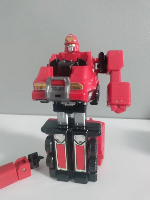 POWER RANGERS TURBO Rescue Megazord Red Truck Zord Lightning Fire ...