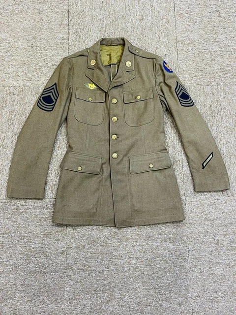 VINTAGE WW2 US 1ST Air Force Officers Uniform Jacket Master Sergeant ...