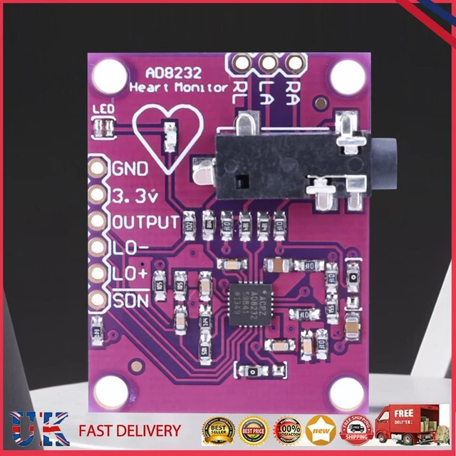 AD8232 ECG MODULE ECG Physiological Measurement Heart Pulse for Arduino DIY Kit £6.59 - PicClick UK