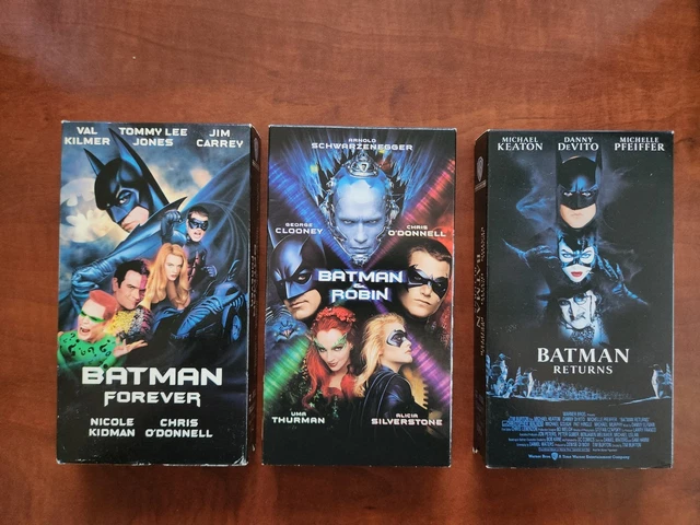 BATMAN VHS MOVIE Lot Set of 3 Keaton Kilmer Clooney Warner DC Comics £ ...