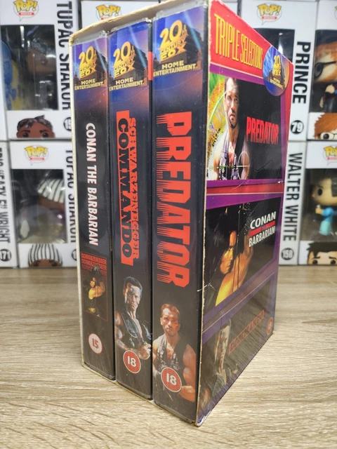 ARNOLD SCHWARZENEGGER VHS BOX SET Triple Selection - PREDATOR,CONAN ...