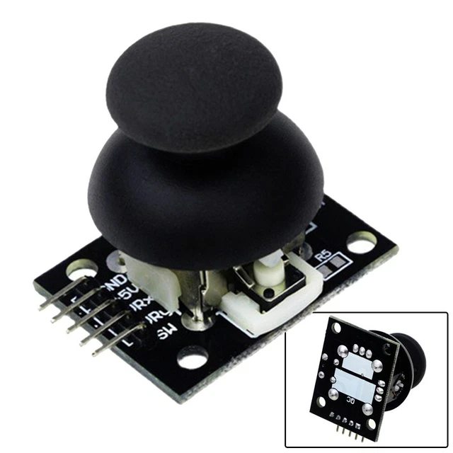 JOYSTICK MODUL SCHWARZ Konsole Joystick Steuerstab Sensor zweiachsig XY ...